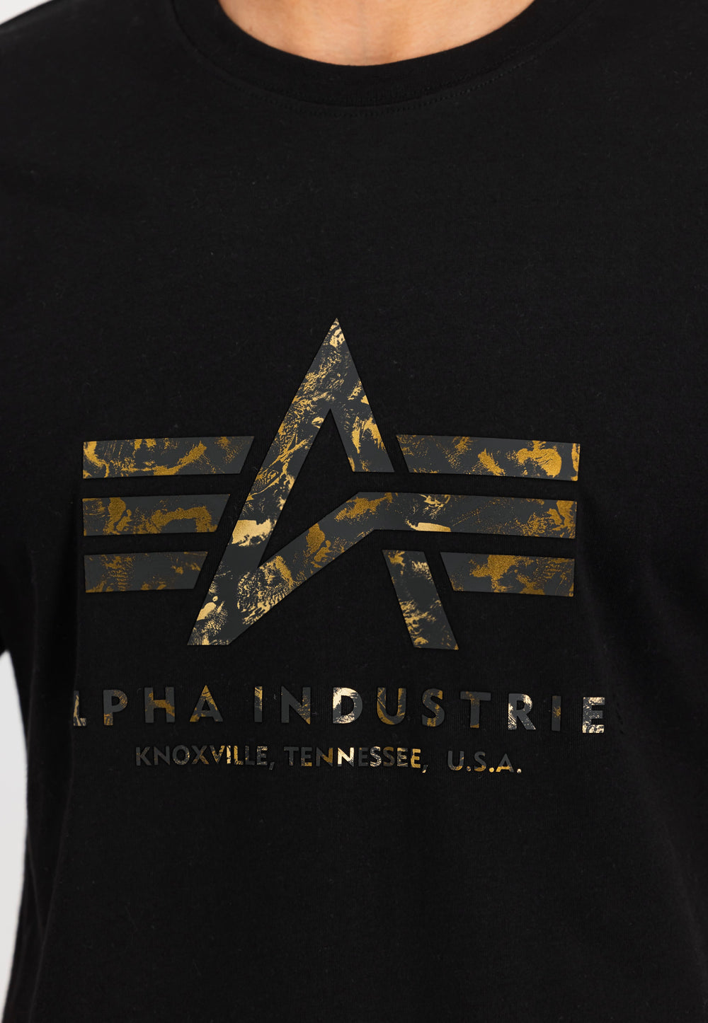 Alpha Industries - Basic Big Logo Effect Print Black - T-Shirt ...