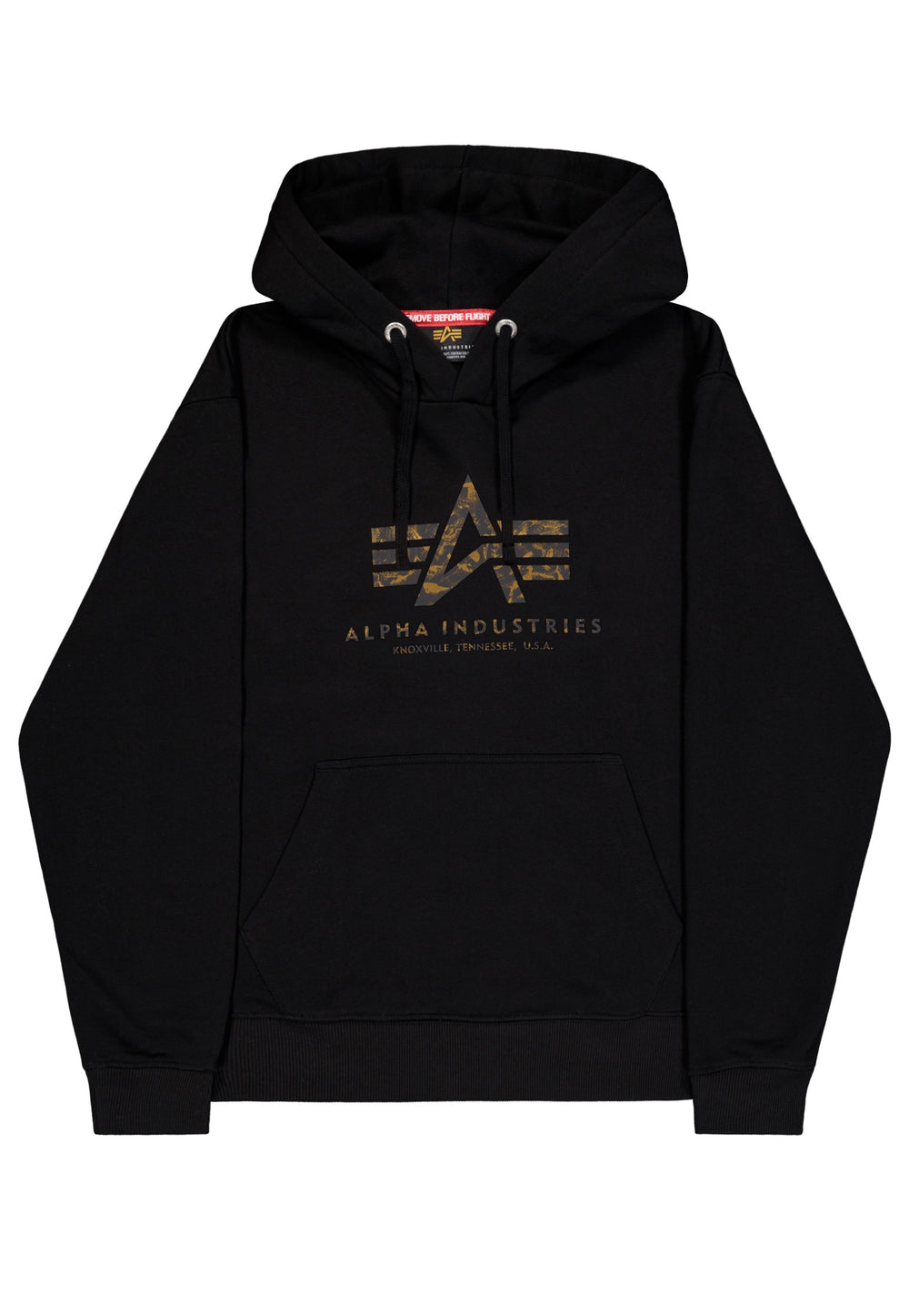 Alpha Industries - Basic Big Logo Effect Print Black - Hoodie | Nuclear ...