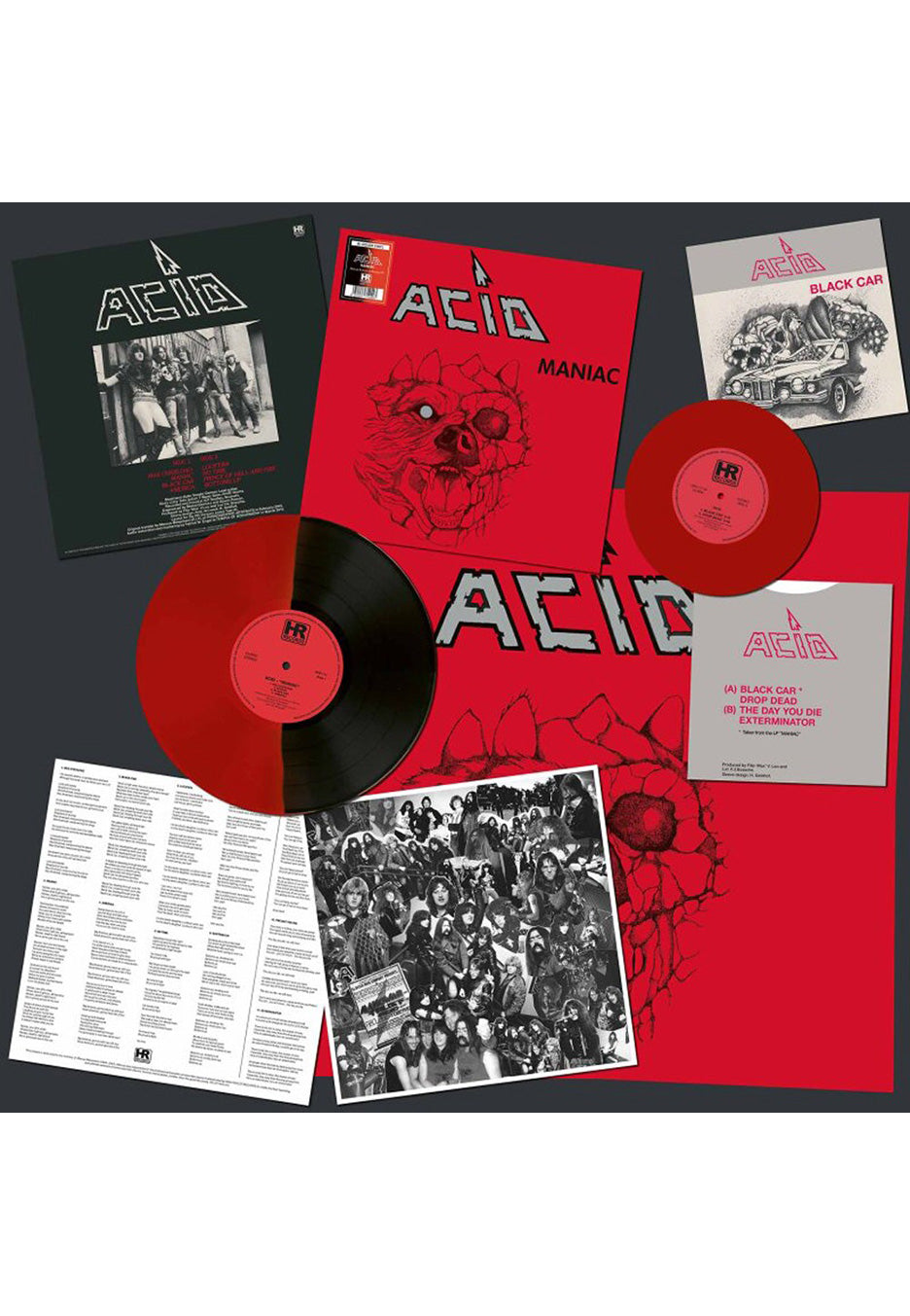 Acid - Maniac Red/Black - Colored Vinyl + 7 Inch