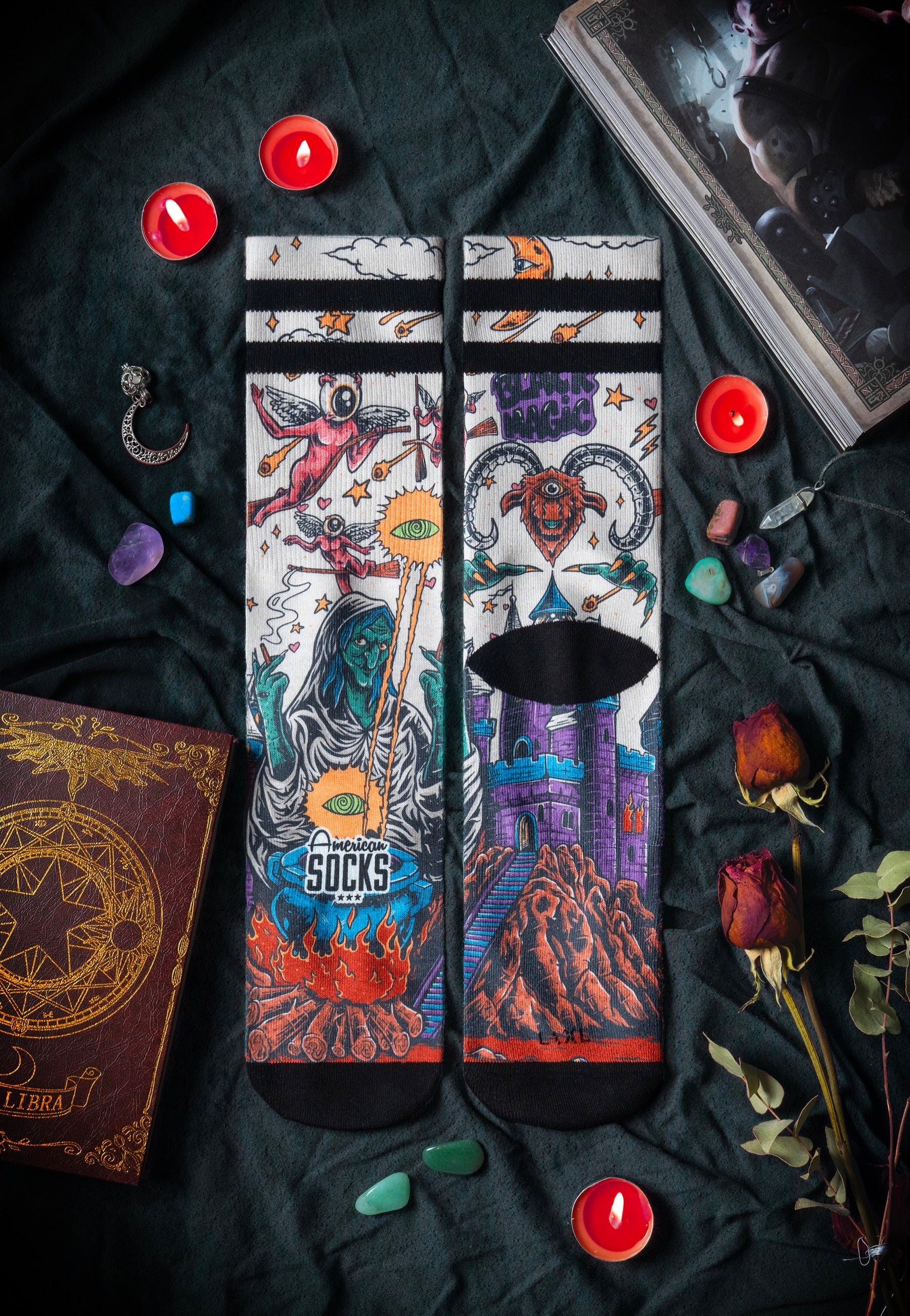 American Socks - Black Magic Mid High Multi - Socks | Nuclear Blast