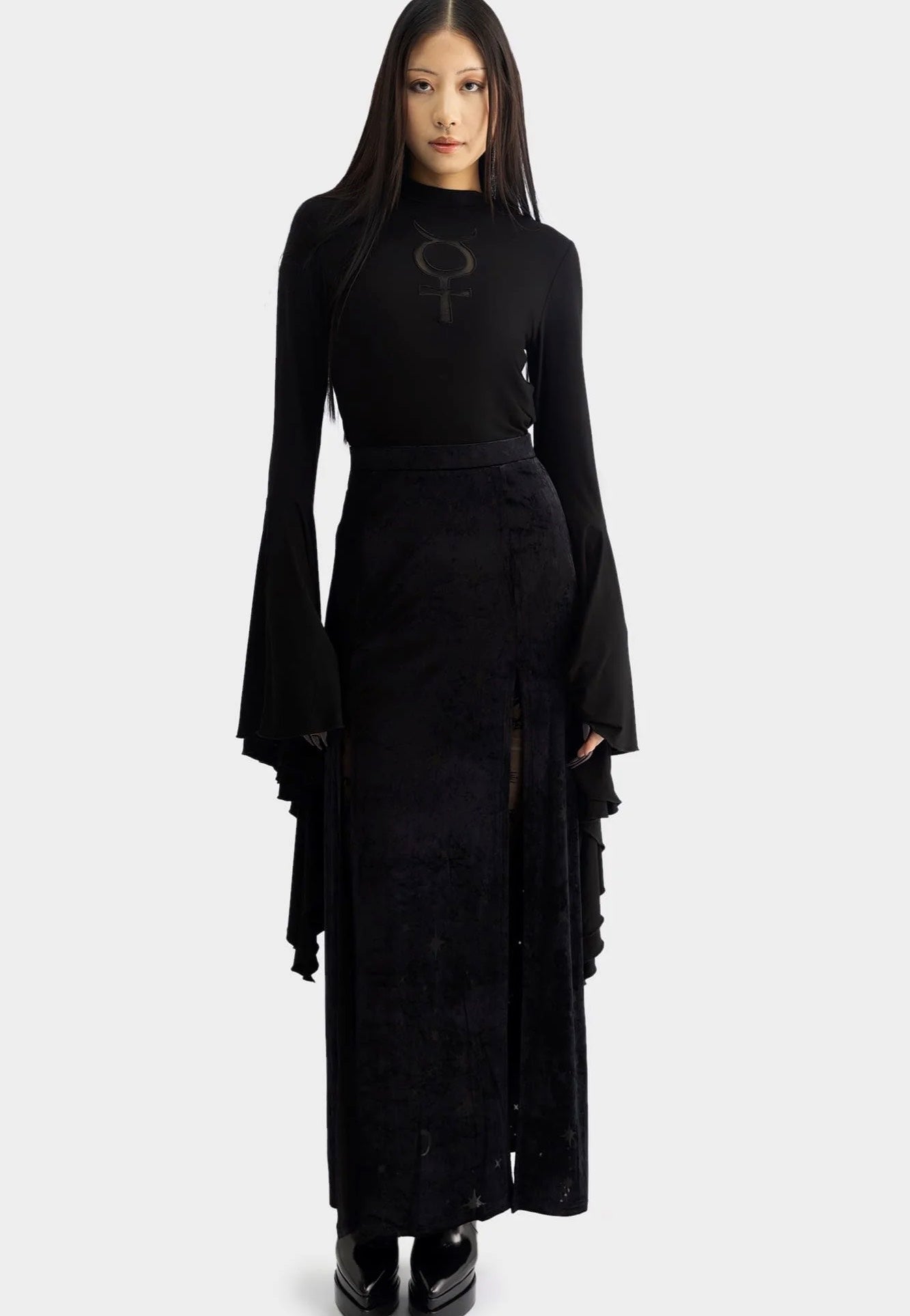 Killstar - Coma Star Maxi Black - Skirt | Nuclear Blast