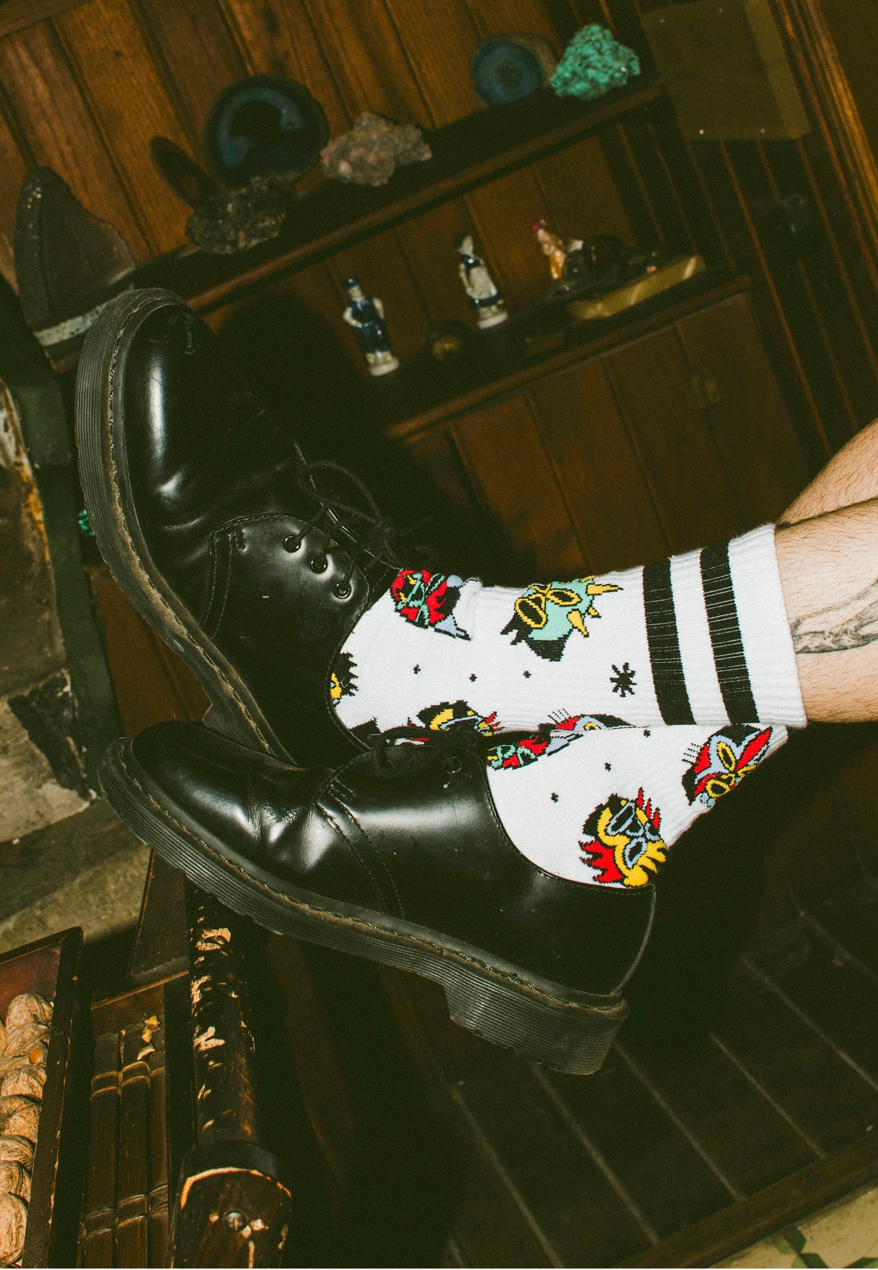 American Socks - El Luchador Mid High White - Socks | Nuclear Blast