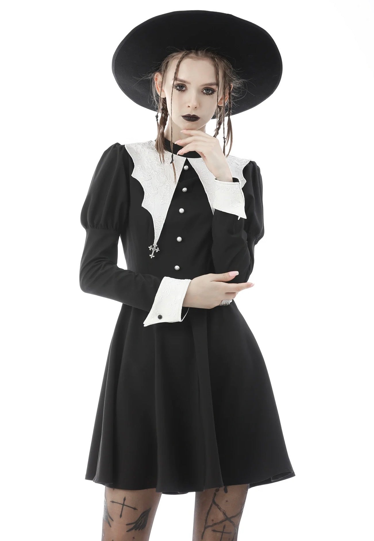 Dark In Love - Bat Entanglement Black White - Vestido | Nuclear Blast