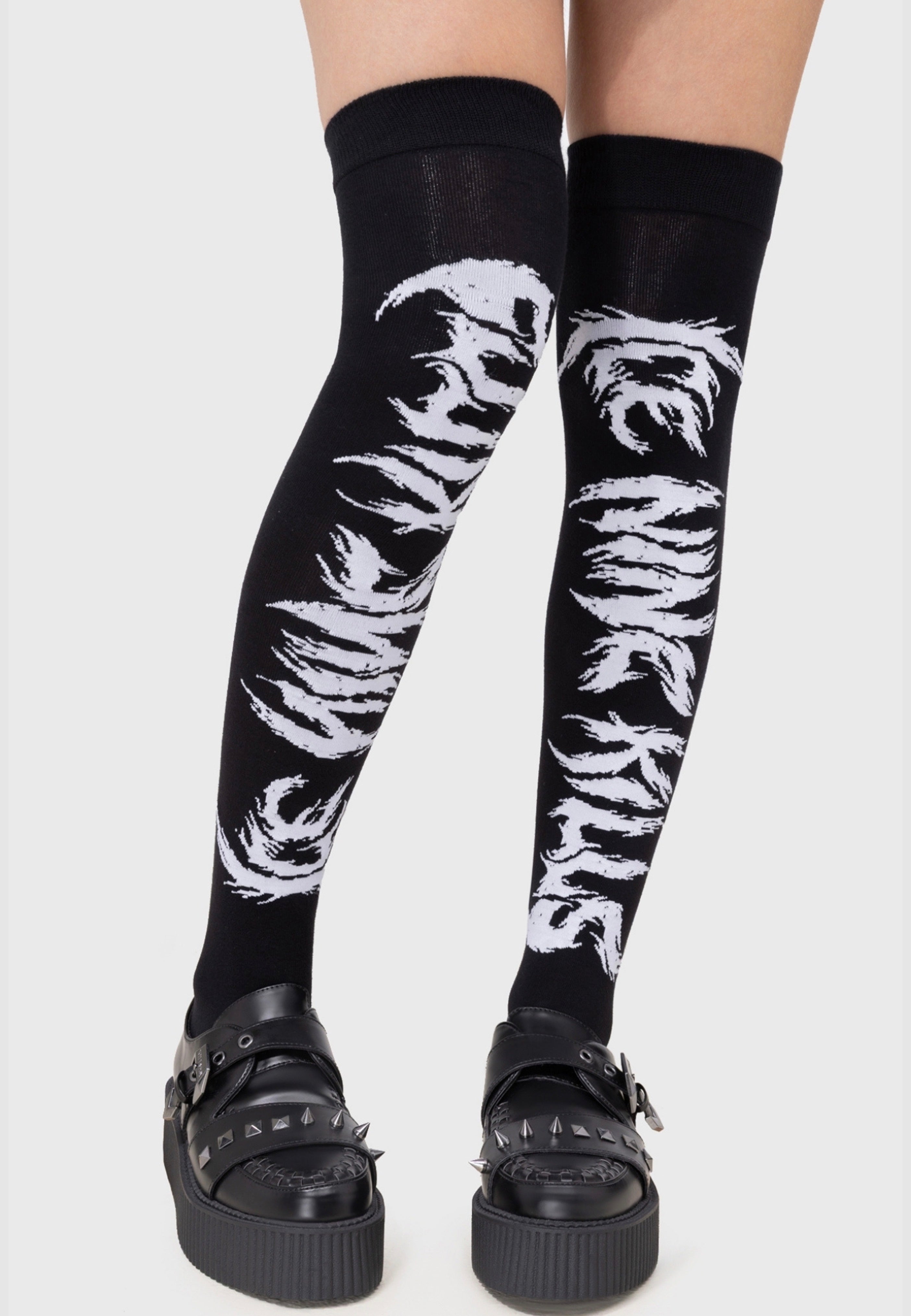 Killstar x Ice Nine Kills - Ink Logo Knee High - Socks | Nuclear Blast