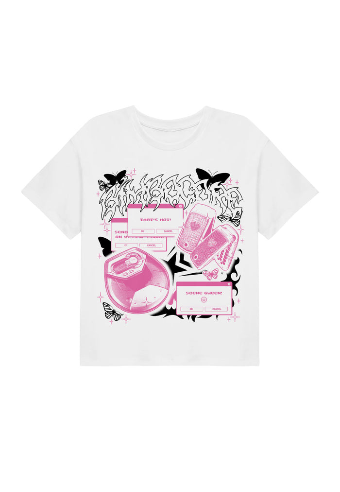 Scene Queen - Bimbocore Y2K Crop White - Girly | Nuclear Blast