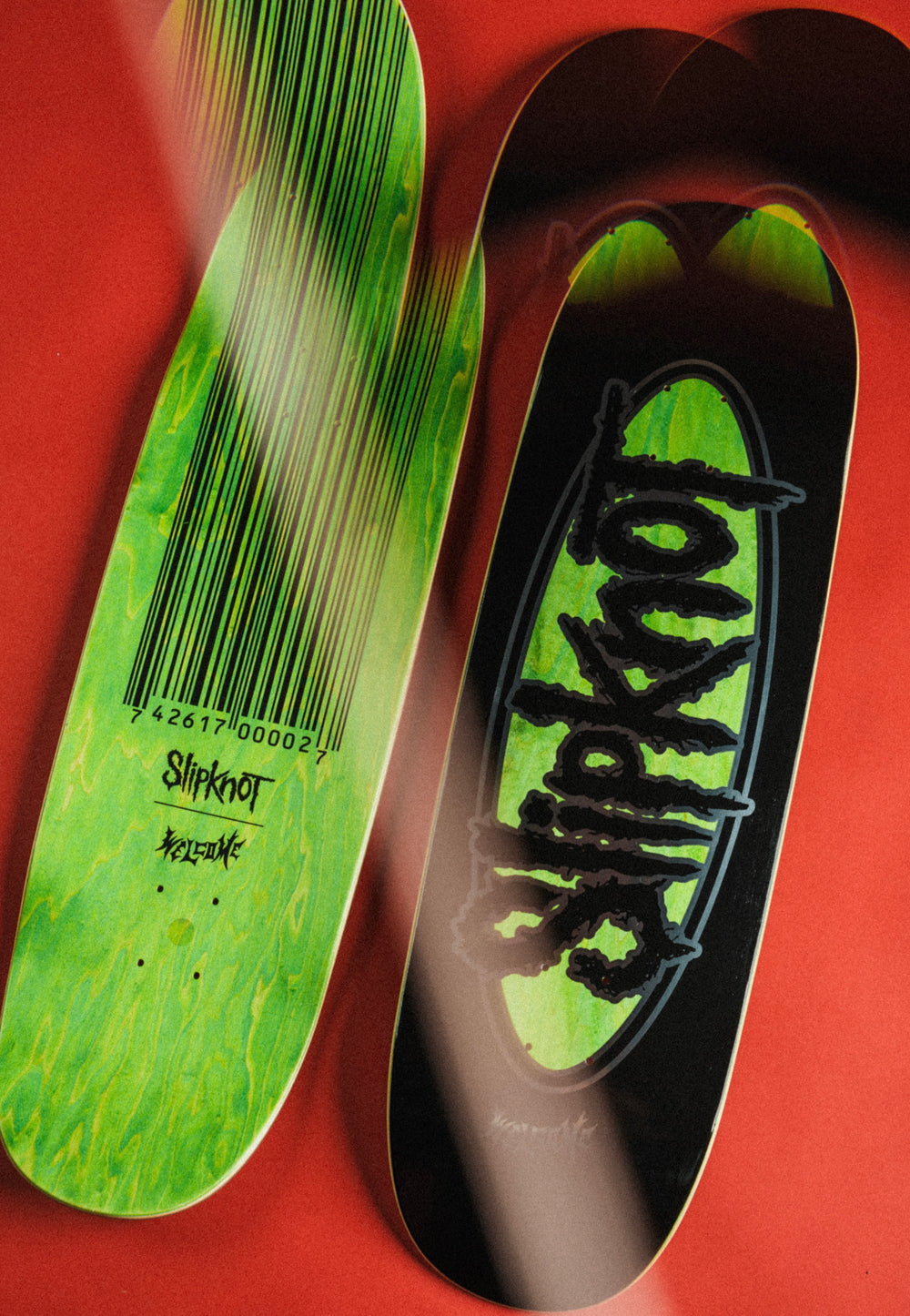 Welcome x Slipknot - Oval Logo on Boline 2.0 - 9.5" Black/Green Stain