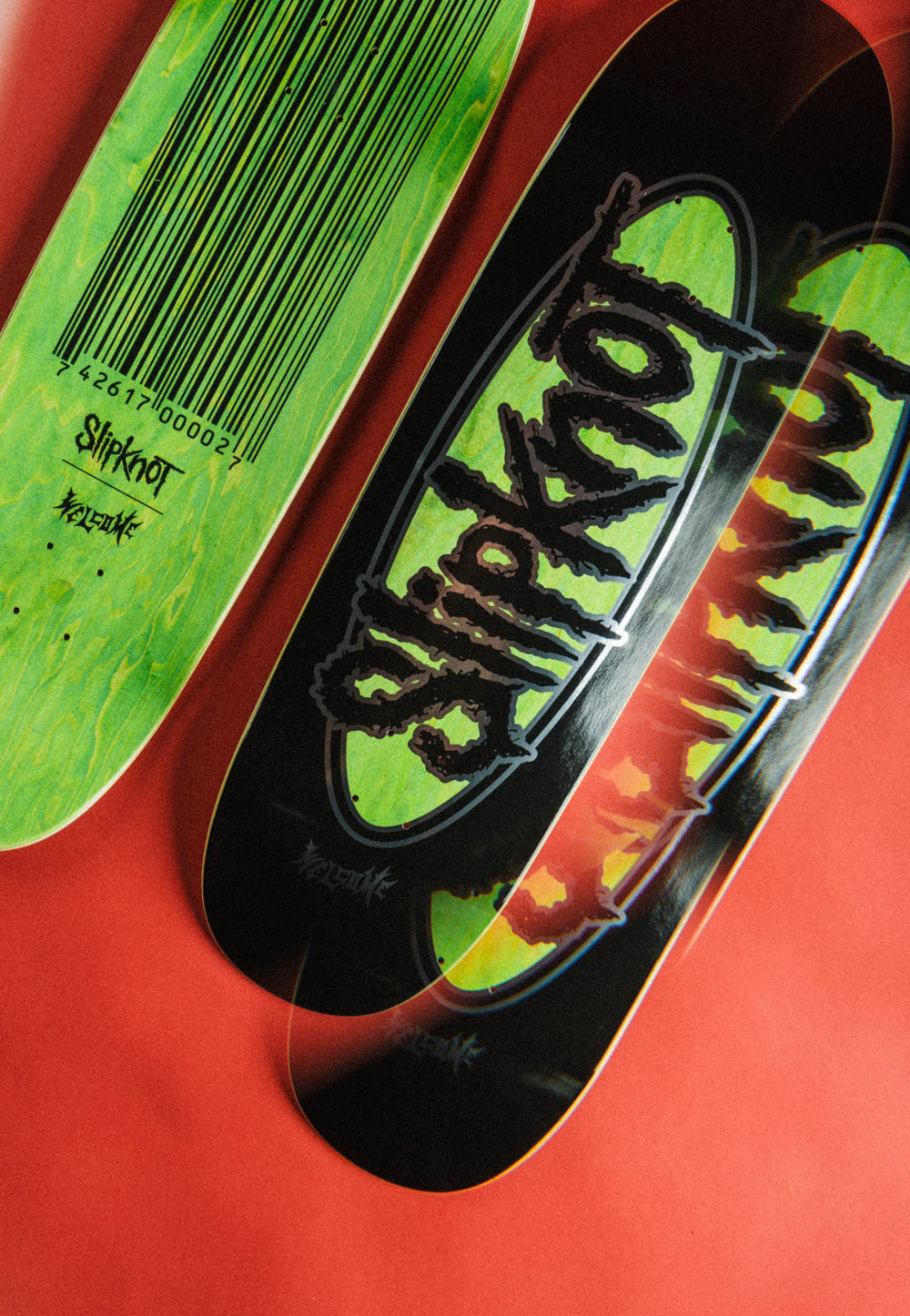 Welcome x Slipknot - Oval Logo on Boline 2.0 - 9.5" Black/Green Stain