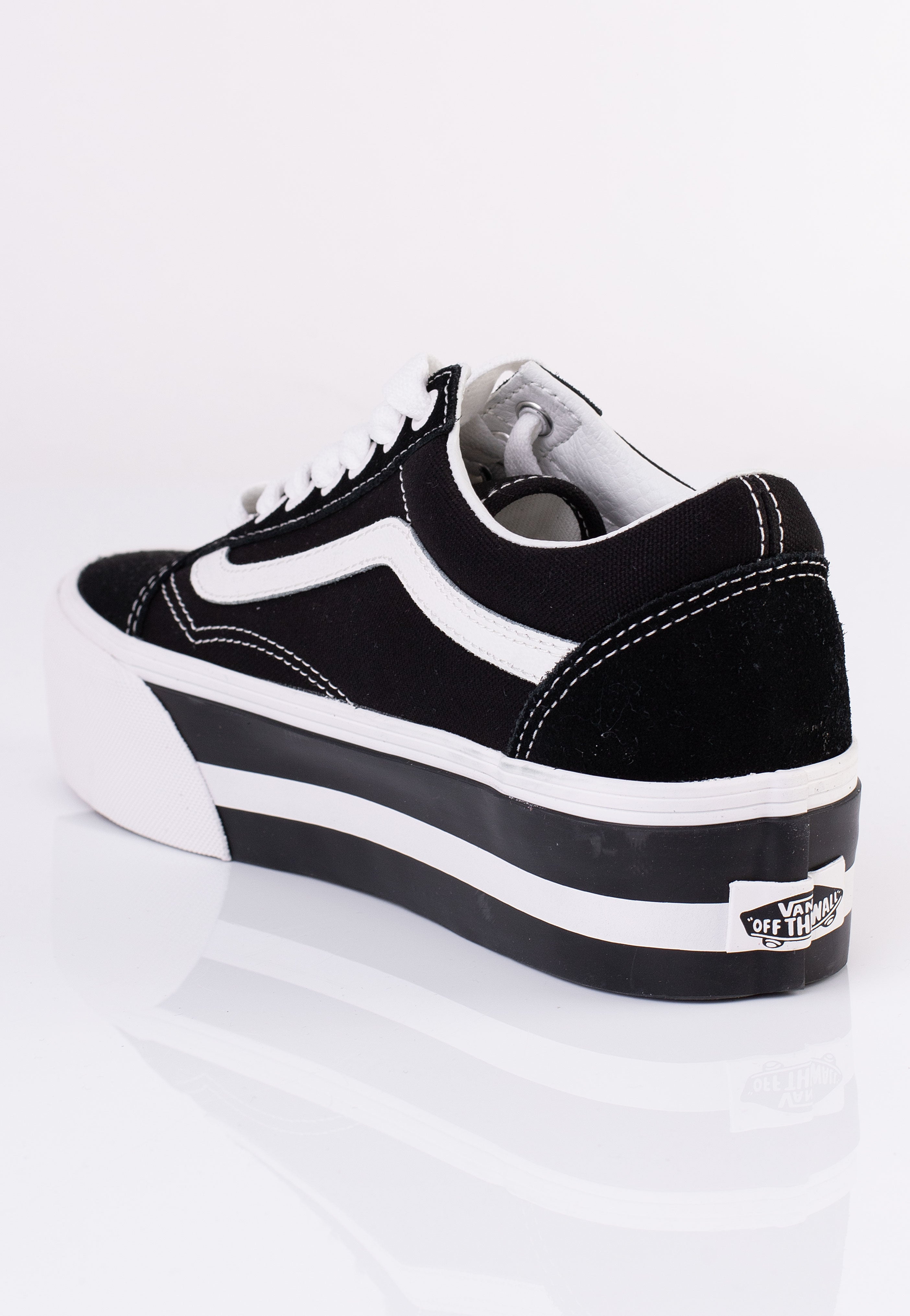 vans authentic black platform