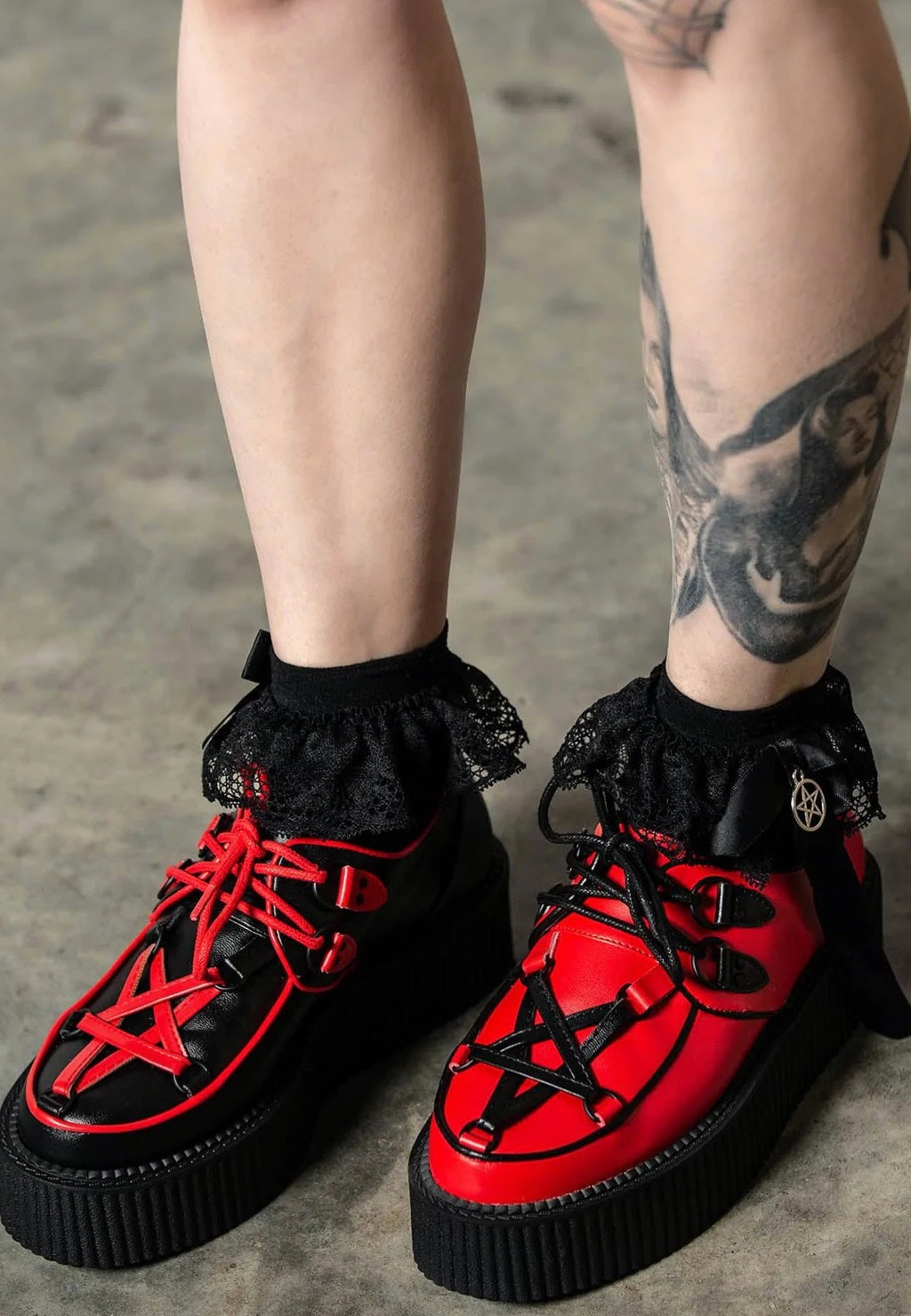 Killstar - Hexellent Black/Red - Girl Shoes | Nuclear Blast